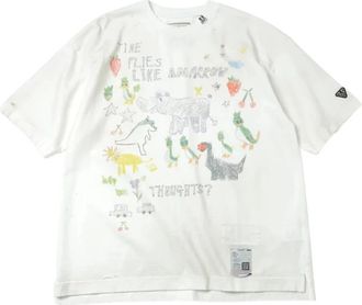 Miharayasuhiro Mihara Yasuhiro, Homme, Tops, Blanc, Taille: S T-shirt imprim&eacute;
