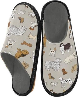 HMZXZ Pantoufles dintérieur marron pour homme et femme - Pour la maison, la chambre à coucher, les voyages, multicolore, 41/42 EU