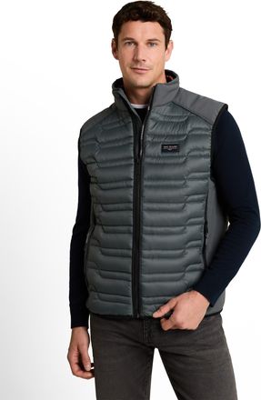 Tom Tailor Steppweste TOM TAILOR, Herren, Gr. XXL, grau (schwarzest olive), Steppware, Obermaterial: 100% Polyester. Futter: 100% Polyester, unifarben mit Farbei
