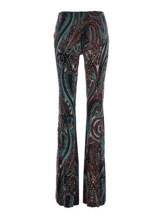 Etro Paisley Devor&egrave; Technical Fabric Trousers - Multicolor