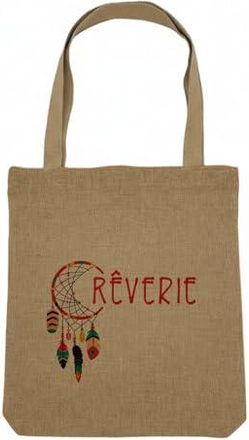 Fabulous Sac Shopping Tote Bag Aspect Lin - R&ecirc;verie Boh&eacute;mien Chic Hippie Culture - Sac de Courses Toile Epaisse 360g Beige Naturel Cabas Port&eacute; Epaule Solide Im