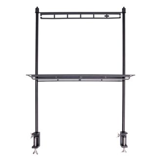 Generico Camping-Tischregal: Klappbarer Schreibtischst&auml;nder, Taschenlampenhalter; multifunktionales Picknick-Gestellgitter, tragbarer Tisch-Organizer f&uuml;r den A