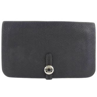 Herm&egrave;s Pre-owned Cuir petite-maroquinerie - Femme - Pre-owned - Bleu - Taille: ONE Size