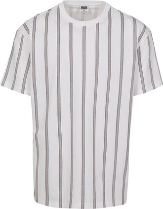 Urban Classics Herren Heavy Oversized AOP Stripe Tee T-Shirt, per Pack Wei&szlig; (White/Navy 01289), Large (Herstellergr&ouml;&szlig;e: L)