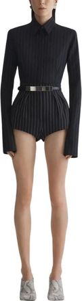 MUGLER Femme, Combinaisons et Ensembles, Noir, Taille: 40 FR Pinstripe Shorts