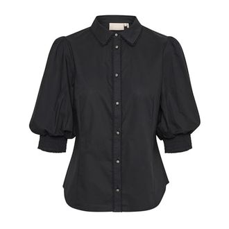 Karen by Simonsen Chemisier Meteorite avec manches bouffantes - Femme - Blouses et Chemises - Noir - Taille: 34 FR
