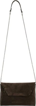 Brunello Cucinelli Femme, Sacs, Vert, Taille: ONE Size Sac enveloppe en cuir velouté avec bijoux