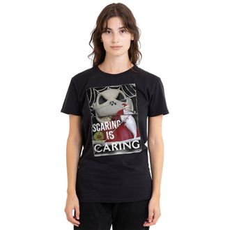 The Nightmare Before Christmas Disney Womens The Nightmare Before Christmas Scaring is Caring Ladies, Black T-Shirt, XXL