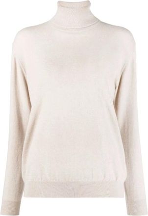 Brunello Cucinelli Pull en cachemire &agrave; col roul&eacute; - Femme - Pulls - Beige - Taille: 36 FR
