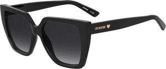 Love Moschino Femme, Accessoires, Noir, Taille: 55 MM Lunettes de soleil Cat-eye