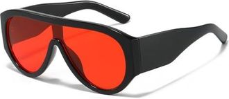 Generic Lunettes De Soleil Unisexes &Agrave; Monture Large, Id&eacute;ales For Les Trajets Domicile-travail Et Vacances. D&eacute;coratives(Red)