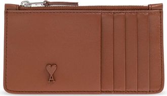 Ami unisex, Accessoires, Brun, Taille: ONE Size De Coeur Zipped Card Holder