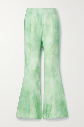 Acne Studios Schlaghose Aus Twill Mit Batikmuster - Gr&uuml;n