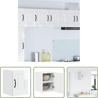 vidaXL Holzschrank - K&uuml;chenschrank Kalmar Hochglanz Wei&szlig; 30 x 31 x 40 cm
