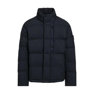 Stone Island Kurze Daunenjacke - - Jackets - Herren - Blau - XL