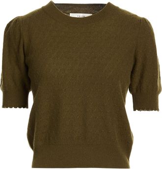 Frame Denim POINTELLE PUFF SLEEVE SWEATER