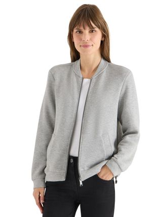 Cecil Softe Piquée Jacke luna grey melange XL