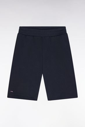 Eden Park Short En Molleton Coton Bleu Marine Coupe Droite