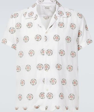 Bode Hemd Floral Aperture aus Baumwolle