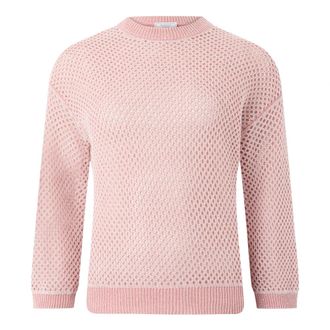 PESERICO Femme, Pulls, Rose, Taille: 38 FR Pull en Lin et Coton avec Sequins