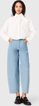 Maje Texturierte Balloon-jeans - Blau - Maje