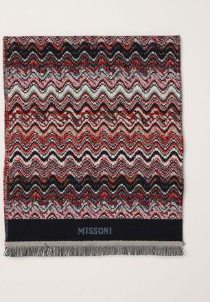 Missoni Schal aus reiner Schurwolle mit mehrfarbigem abstraktem Muster