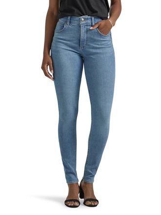 Lee Damen Ultra Lux Comfort with Flex Motion High Rise Skinny Jeans, Zucker-Wolke, 42 Kurz