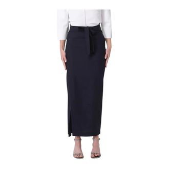 Emporio Armani Femme, Jupes, Bleu, Taille: 36 FR Maxi Skirt