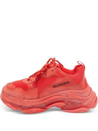 Balenciaga 41 Triple S Sneakers mit Schichtsohle - Rot
