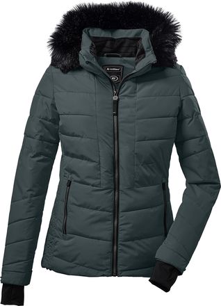 Killtec Damen Steppjacke/Skijacke mit abzippbarer Kapuze und Schneefang - KSW 210 WMN SKI QLTD JCKT, dunkel blaugrün, 36, 37317-000