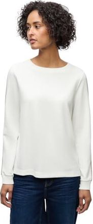 Street One 3227901 T-Shirt avec détails adhésifs, Blanc cassé, 44 Femmes