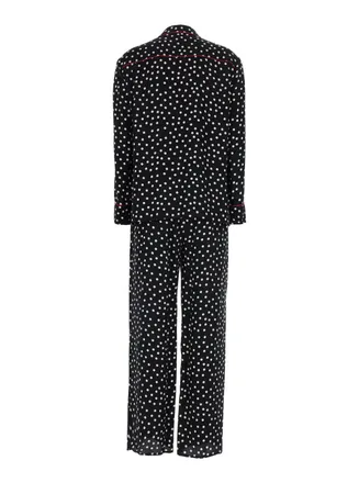 Pla&icirc;n Womens Pyjama Suit Black Silk-Blend Silk Blend Trouser Suits