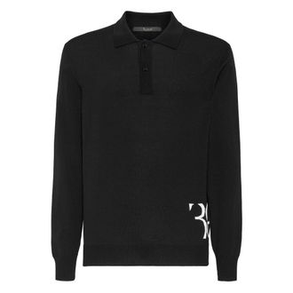 Billionaire Boys Club Homme, Pulls, Noir, Taille: 2XL Wool and Silk Pullover Polo-Neck LS