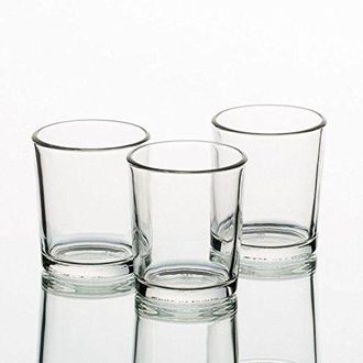 Eastland Set von 12 klar Glas Kerzenhalter