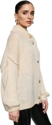 Worldclassca Cardigan WORLDCLASSCA Damen Cardigan Oversize Strickjacke mit Kn&ouml;pfen Fashion Neue Kollektion - Stilvolle und gem&uuml;tliche Strickmode f&uuml;r Damen