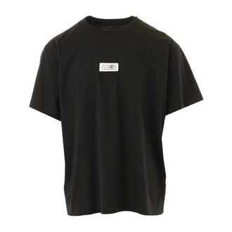 Maison Margiela Homme, Tops, Noir, Taille: S Numeric Cotton T-shirt