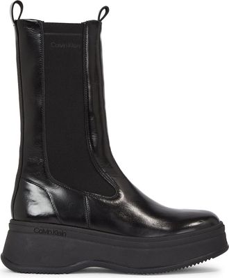 Calvin Klein Klassische Stiefeletten Calvin Klein Pitched Chelsea Boot HW0HW01686 Schwarz