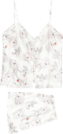 Olivia Von Halle Etta Floral-print Pajamas