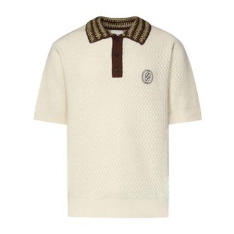 Dr&ocirc;le de Monsieur Polo Maille Ajoure D Miroir - - Knitwear - Herren - Wei&szlig; - 2XL