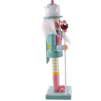 Valiclud Weihnachtlicher Nussknacker Soldat aus Holz 25cm Gr&uuml;n Robuste Holzfigur Als Tischdeko und Geschenk f&uuml;r Wohnzimmer und Schlafzimmer