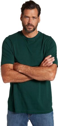 JP1880 Herren L-8XL bis 8XL, T-Shirt, JP1880-Motiv auf der Brust, Basic-Shirt, Rundhalsausschnitt, Reine Baumwolle, dunkelgrün 7XL 702558442-7XL