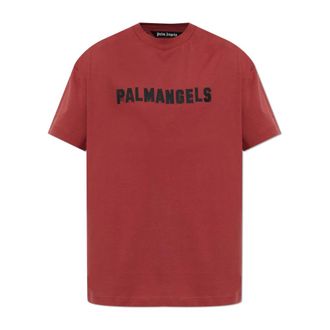 Palm Angels T-shirt &agrave; logo - Homme - Tops - Rouge - Taille: M