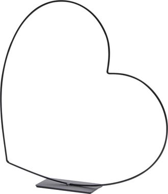 Matches 21 matches21 Herz liegend auf Fuß Dekoherz Metallherz Dekofigur Figur Metall schwarz 1 STK Ø 39x0,4 cm