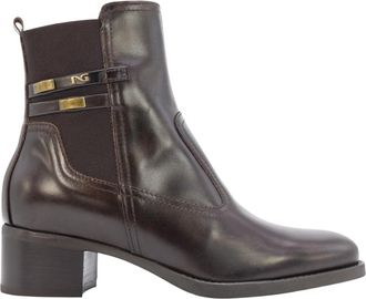 Nero Giardini I513841D Damenstiefeletten Aus Leder Und Gewebe - Haselnussbraun 38 EU