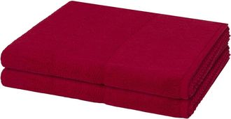 Möve for frottana - 2 teiliges Frottier-Set - Pearl (2 X Duschtuch im Set) - 500 g/m2 - Baumwolle - Walkfrottee - saugstark - weich und flauschig - Ruby