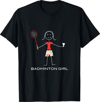 Whyitsme Design Lustiges Badminton-Design f&uuml;r M&auml;dchen und Damen T-Shirt