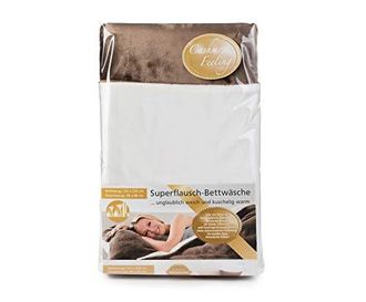 G&ouml;zze Wendebettw&auml;sche, Cashmere-Feeling, Bettbezug: 155 x 220 cm, Kissenbezug: 80 x 80 cm, Mikrofaser - Taupe/Wollwei&szlig;