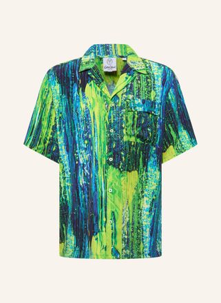 Carlo Colucci Carlo Colucci Bedrucktes Hemd - Ai Drip Knit Fasoli gruen