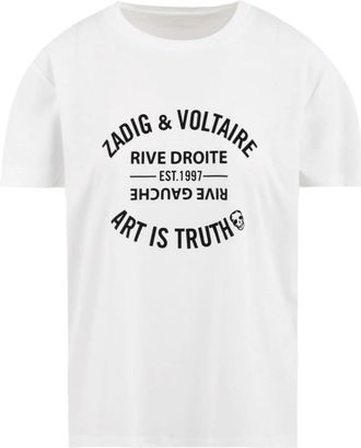 Zadig&Voltaire Femme, Tops, Blanc, Taille: 38 FR Walk Ico Blason Eco T-shirt