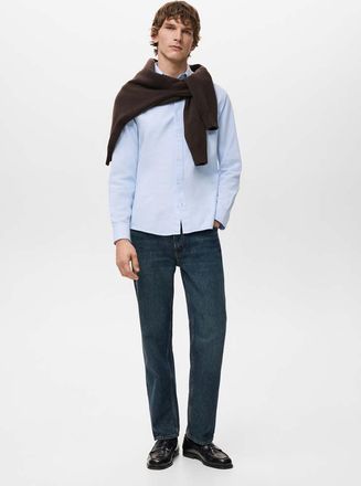 Mango Chemise 100 % coton Oxford bleu ciel - Homme - XXL - MANGO MAN